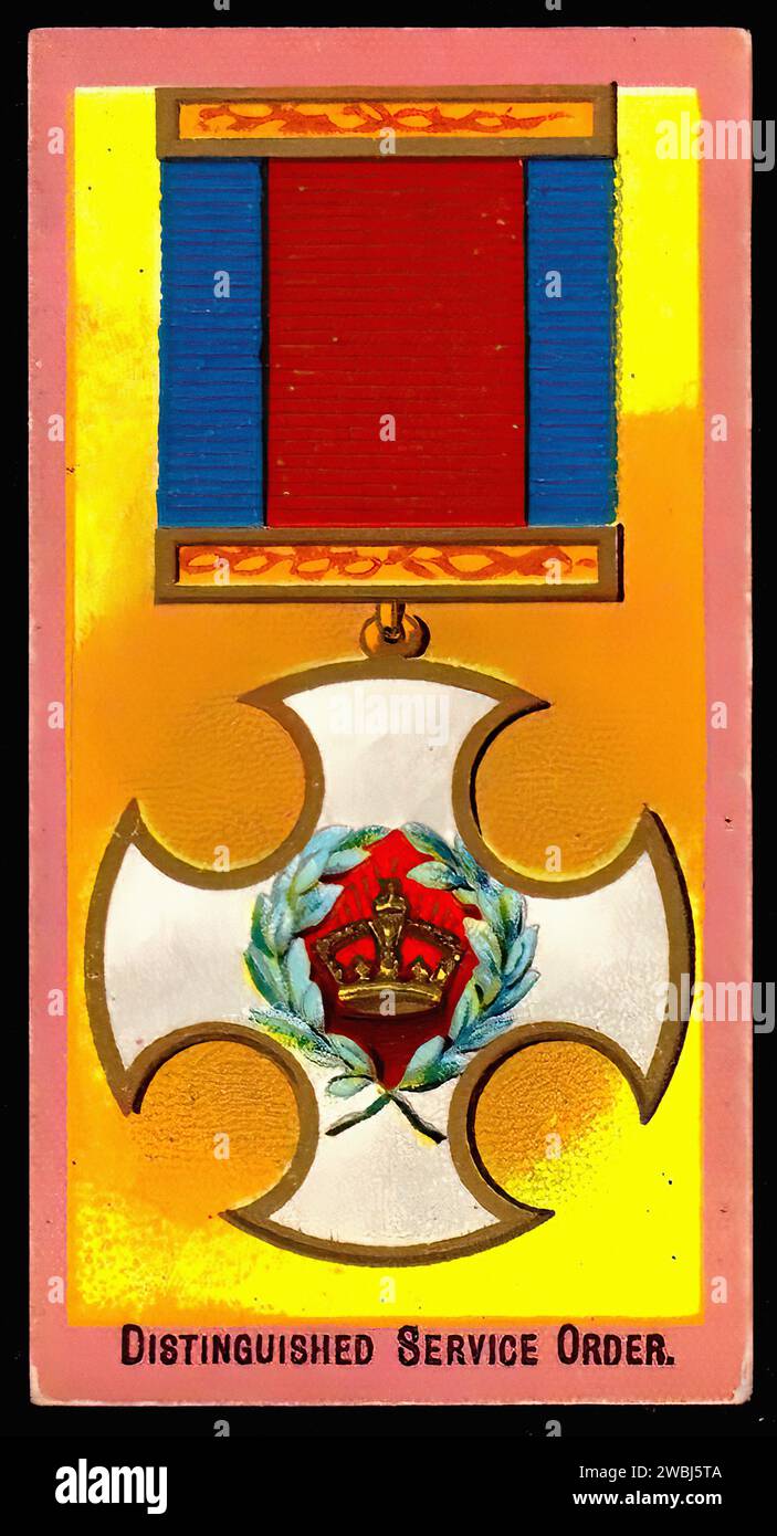Distinguished Service Order 001 - Vintage Cigarette Card Illustration ...