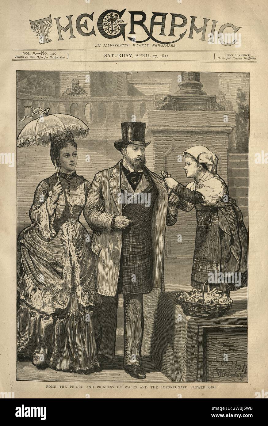 Vintage illustration Edward VII and Alexandra of Denmark, Prince and ...