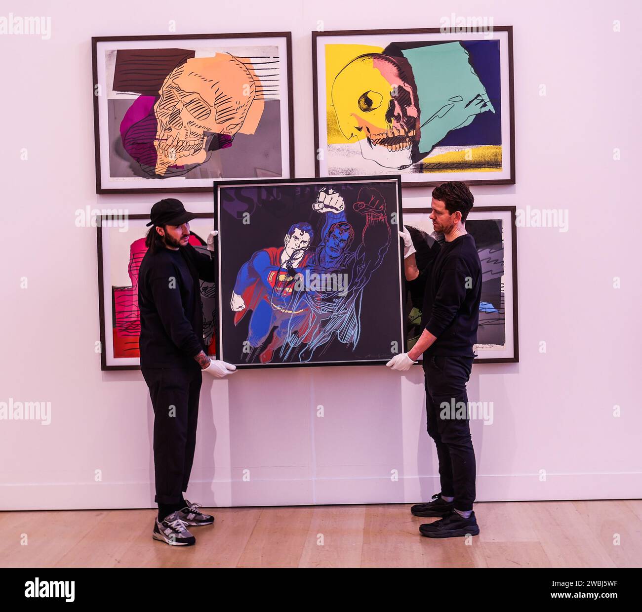 London, UK. 11th Jan, 2024. Andy Warhol Superman, from Myths Est £150.000-200.000 (Front ...