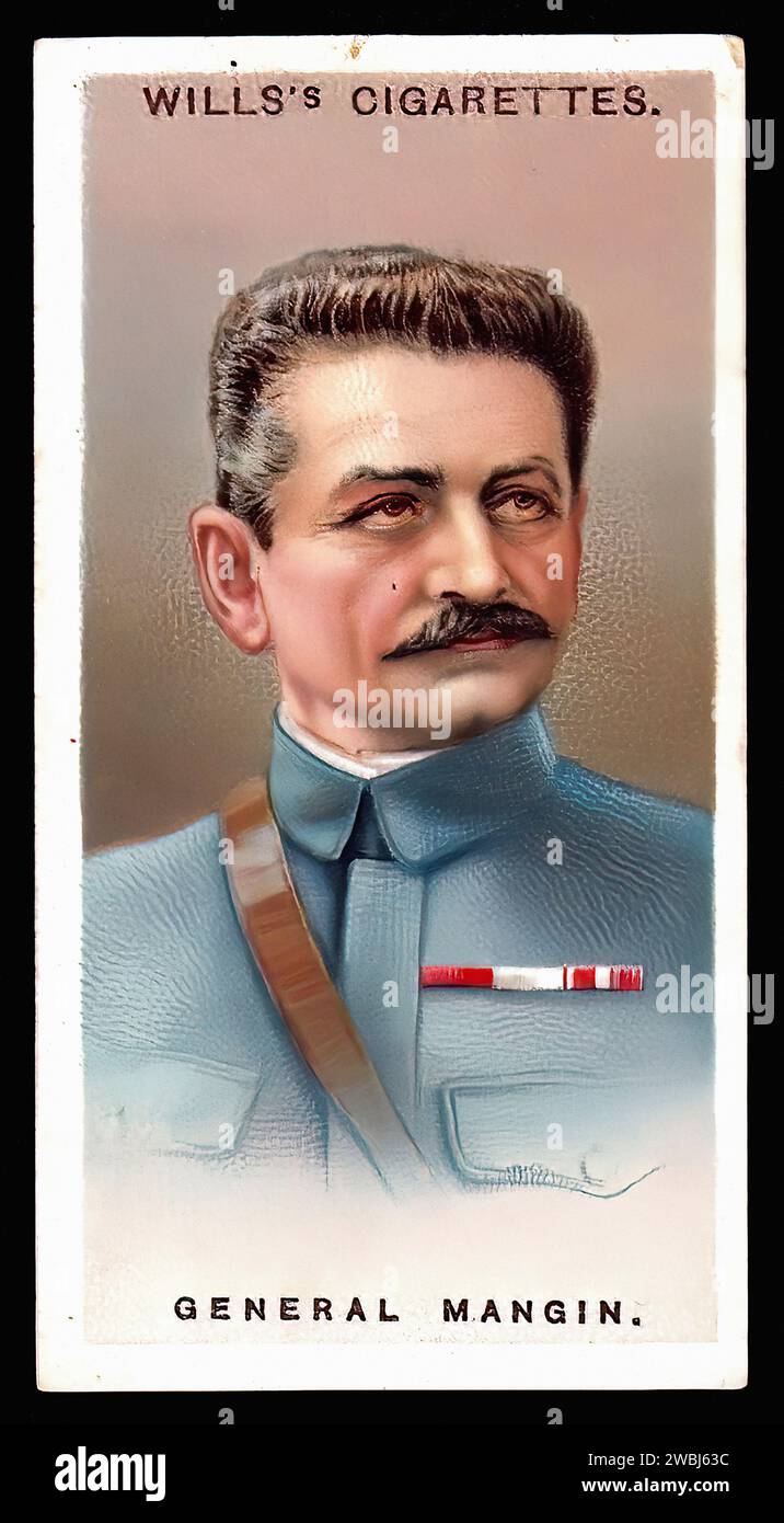 General Mangin - Vintage Cigarette Card Illustration Stock Photo - Alamy