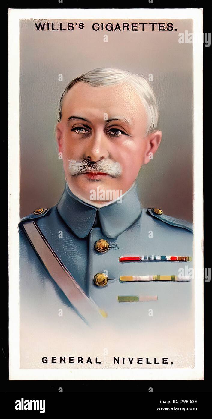 General Nivelle - Vintage Cigarette Card Illustration Stock Photo - Alamy