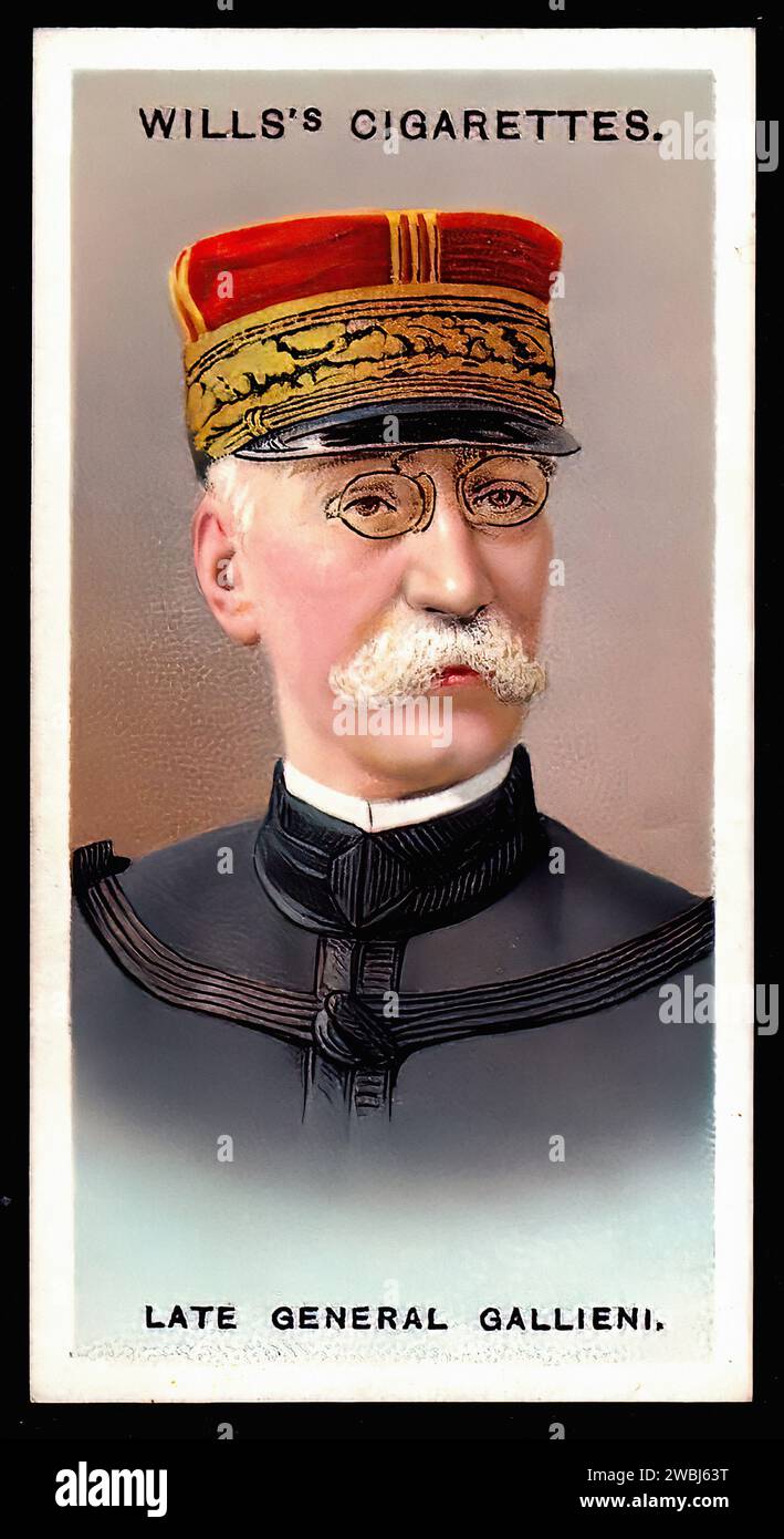 General Gallieni - Vintage Cigarette Card Illustration Stock Photo - Alamy