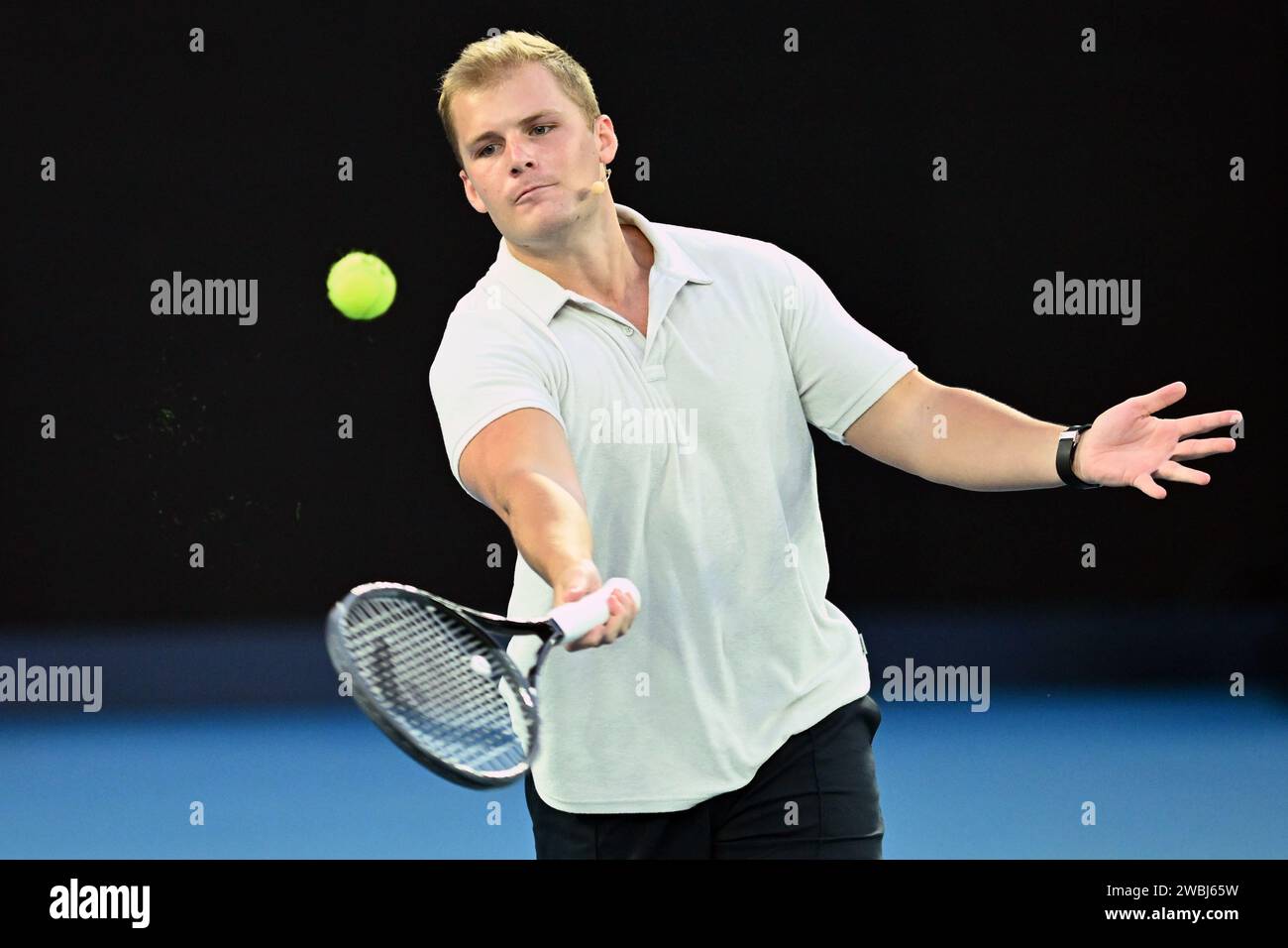 Melbourne, Australia. 11th Jan, 2024. Jackson Warner in action against ...