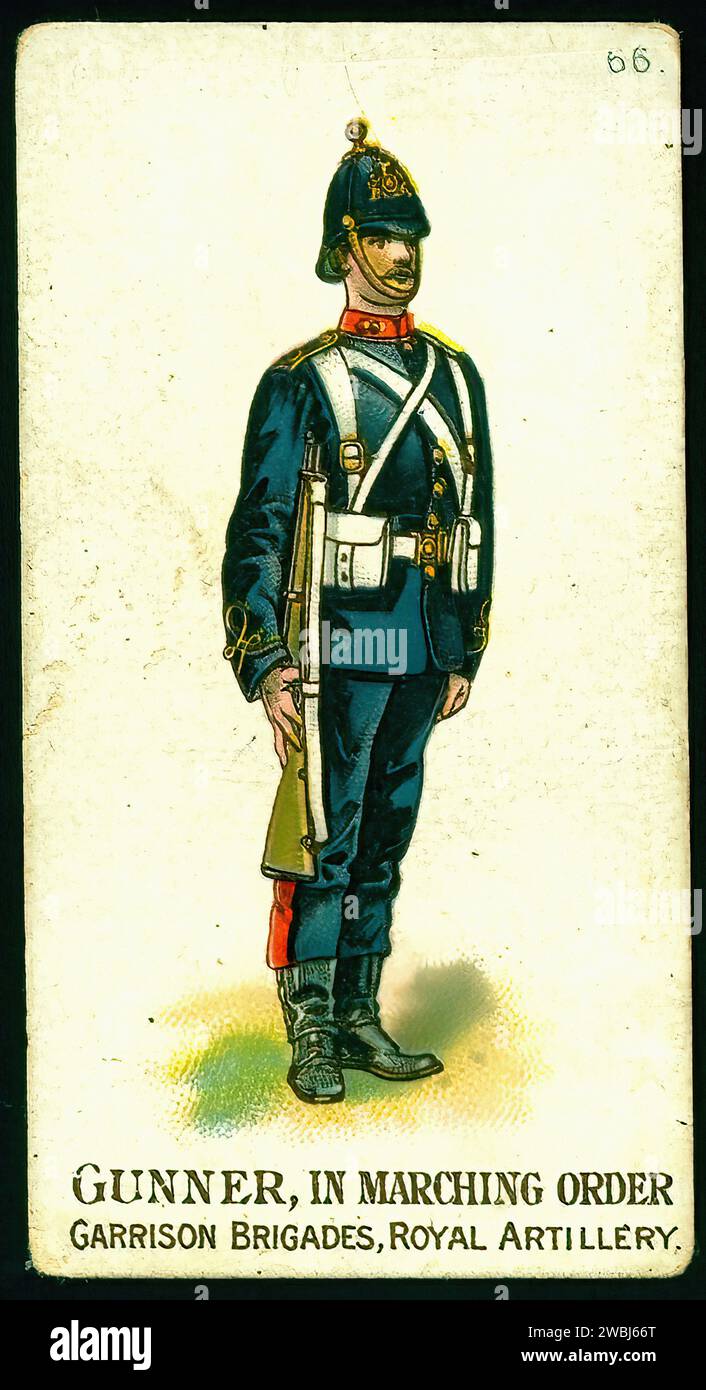 Gunner, Garrison Brigades - Vintage Cigarette Card Illustration Stock ...