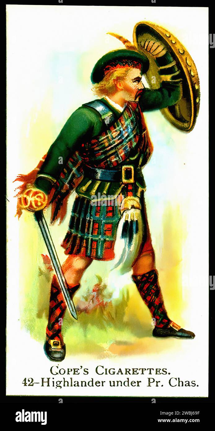 Highlander under Prince Charles Edward Stuart - Vintage Cigarette Card ...