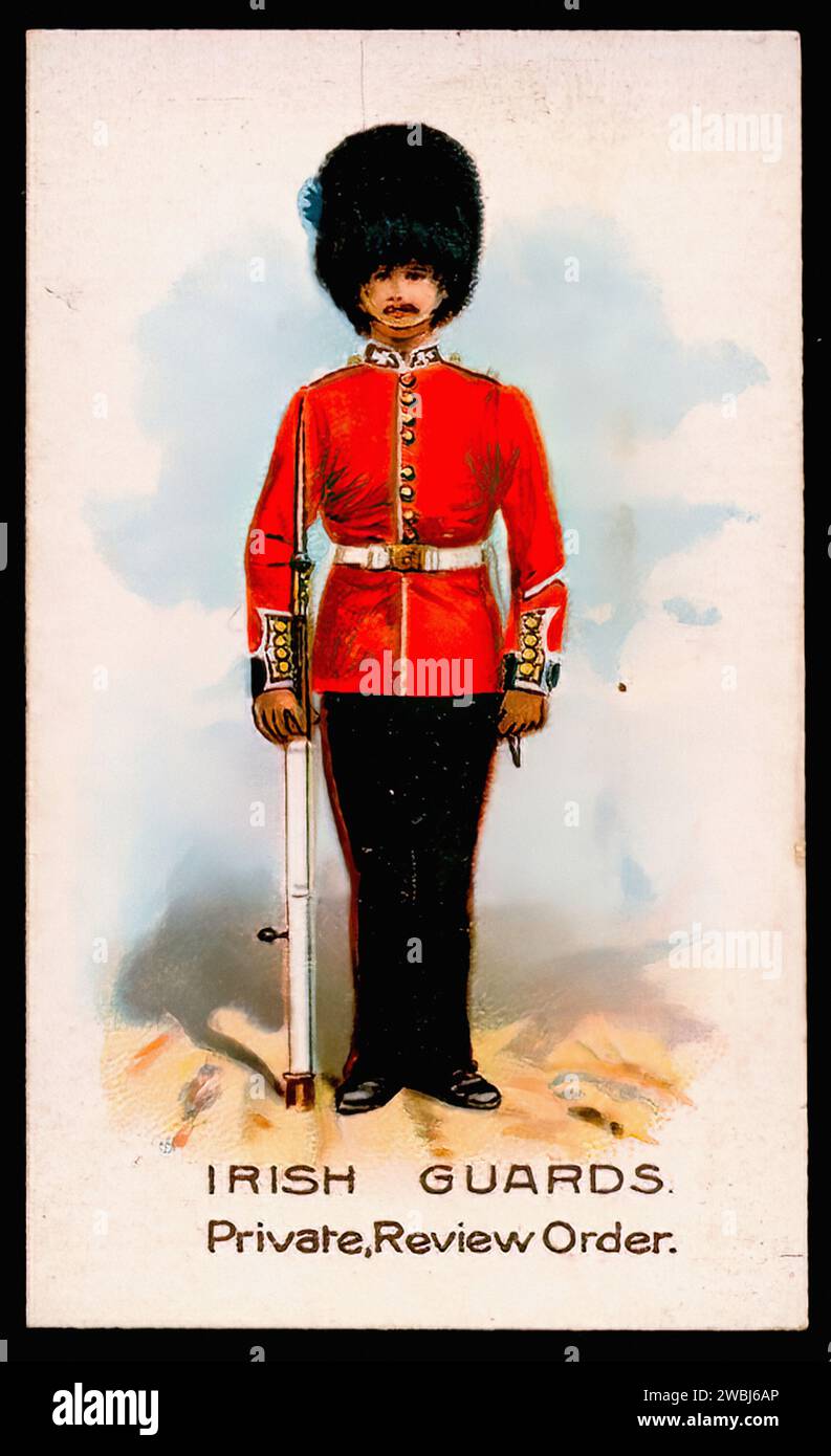 Irish Guards - Vintage Cigarette Card Illustration Stock Photo - Alamy