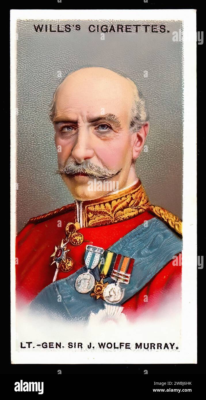 Lt-General Wolfe-Murray - Vintage Cigarette Card Illustration Stock ...