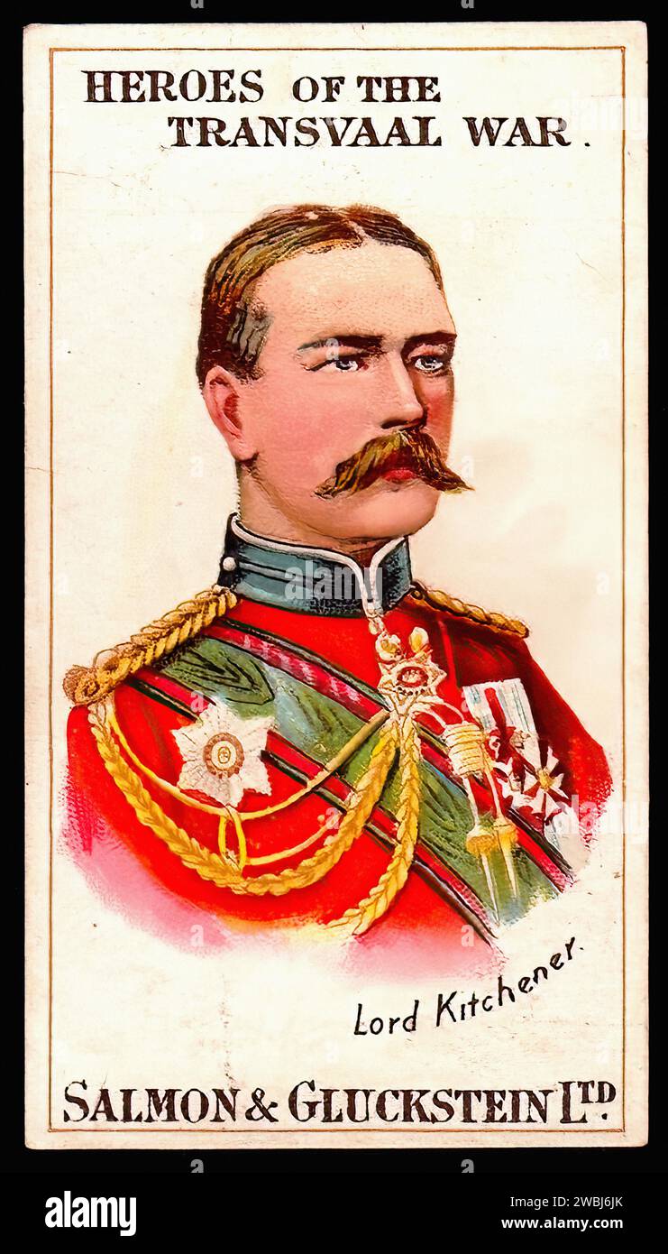 Lord Kitchener - Vintage Cigarette Card Illustration Stock Photo - Alamy