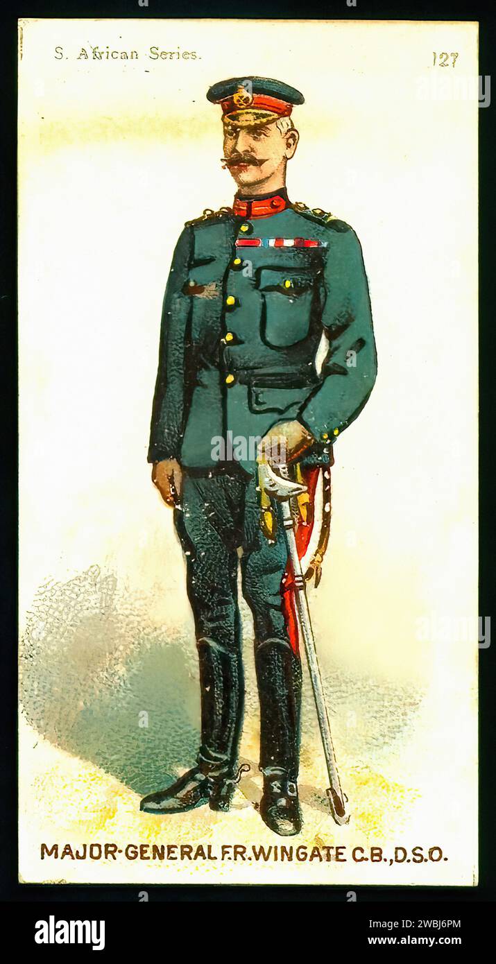 Major-General Wingate - Vintage Cigarette Card Illustration Stock Photo ...