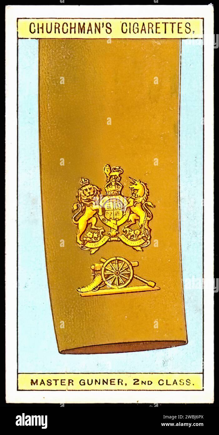Master Gunner, 2nd Class - Vintage Cigarette Card Illustration Stock ...