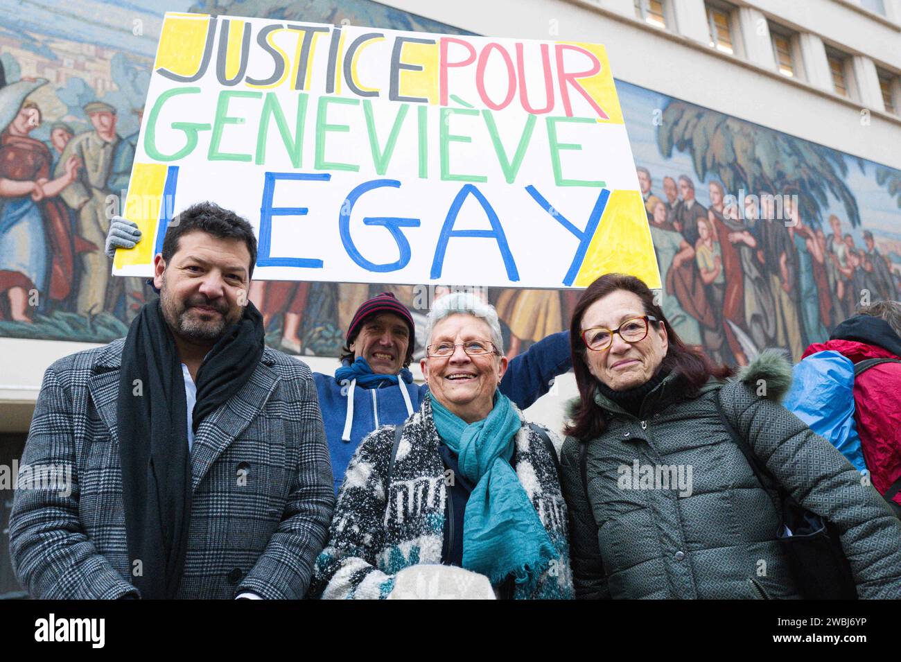 Lyon, France. 11th Jan, 2024. Portrait of Genevieve Legay with her ...