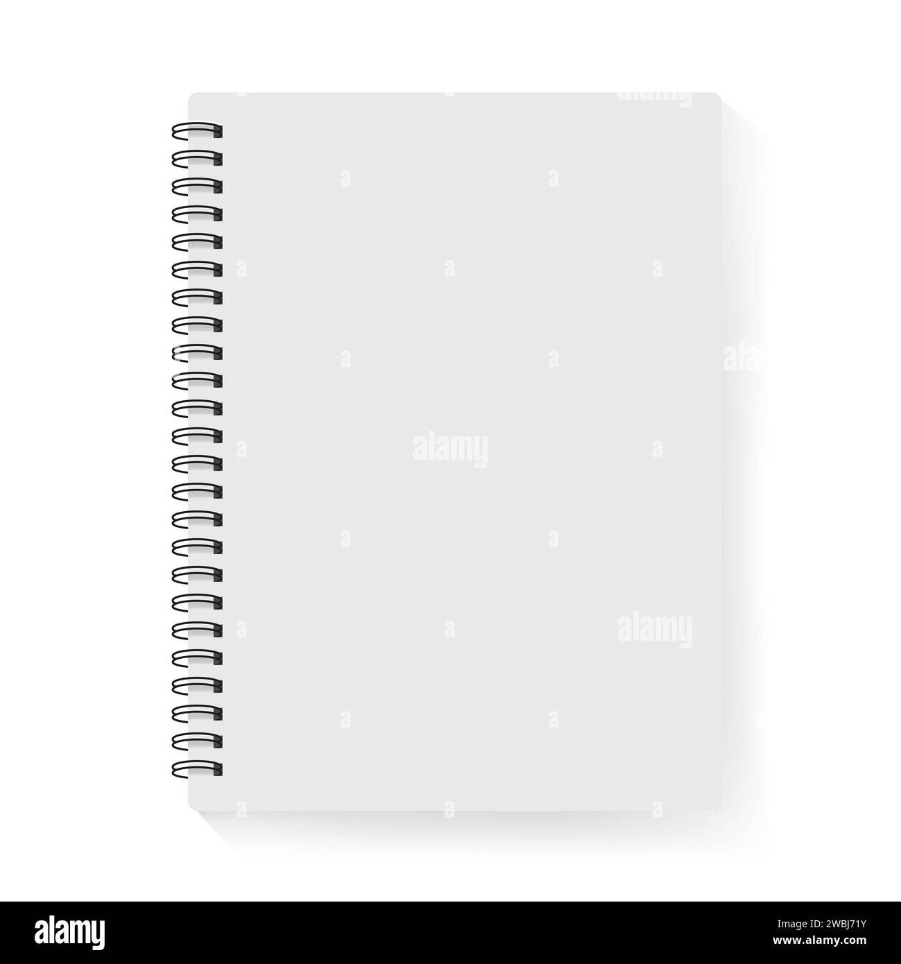 Realistic Notebook Or Notepad With Binder Isolated Memo Note Pad Or Diary With Lined And
