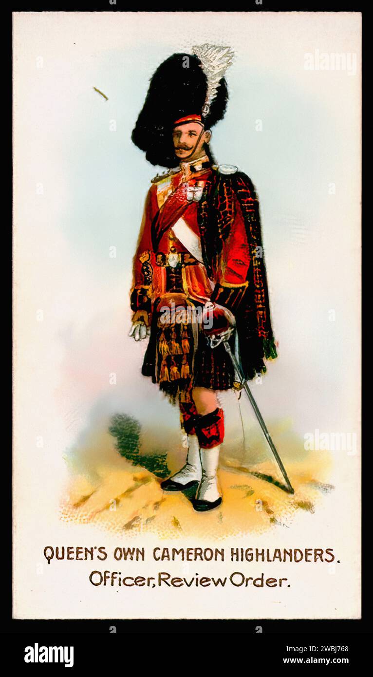 Officer of the Cameron Highlanders - Vintage Cigarette Card ...