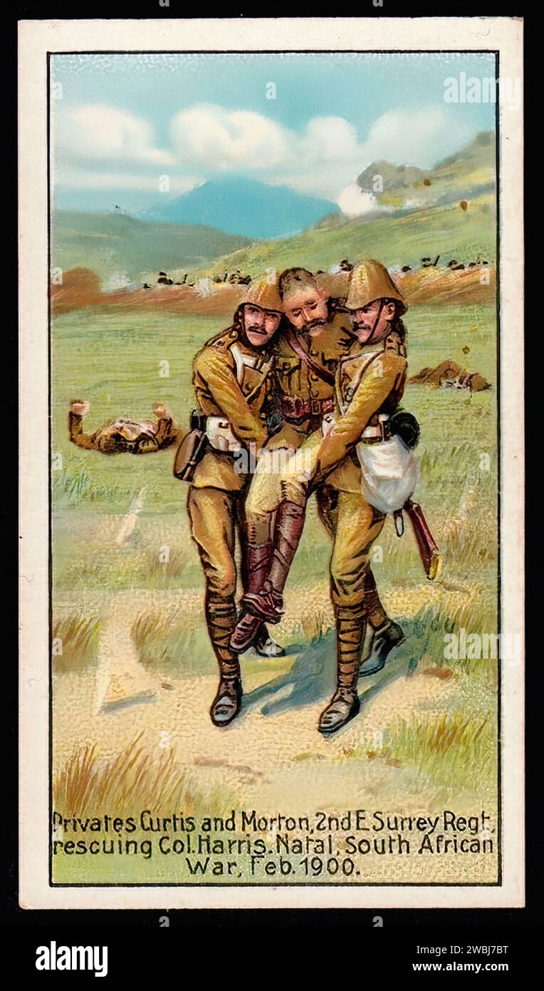 Private Curtis VC - Vintage Cigarette Card Illustration Stock Photo - Alamy