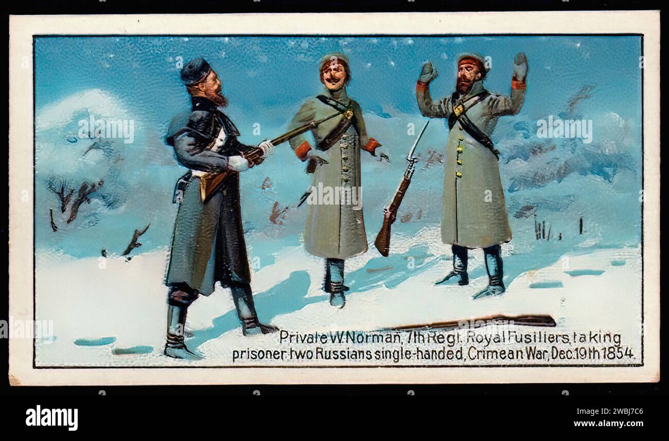 Private Norman VC - Vintage Cigarette Card Illustration Stock Photo - Alamy