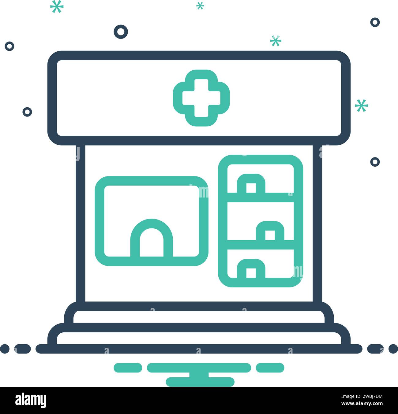 Drugstore pharmacy shop icon Stock Vector Images - Alamy