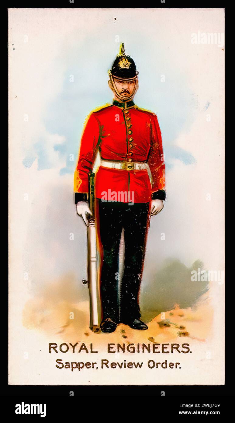 Royal Engineers 001 - Vintage Cigarette Card Illustration Stock Photo ...