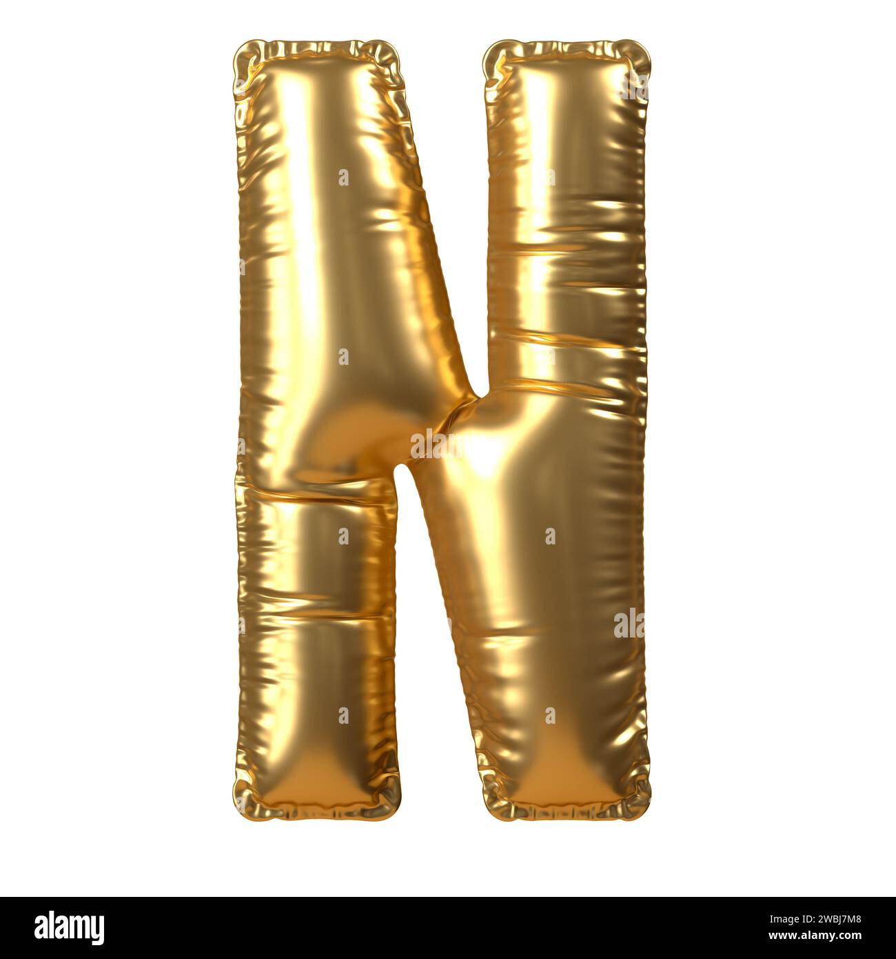 Gold Balloon Letter N Stock Photo - Alamy