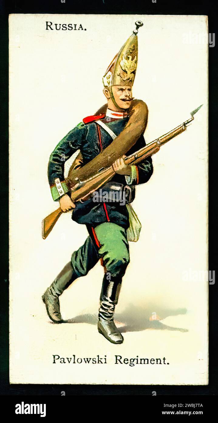Russian Pavlowski - Vintage Cigarette Card Illustration Stock Photo - Alamy