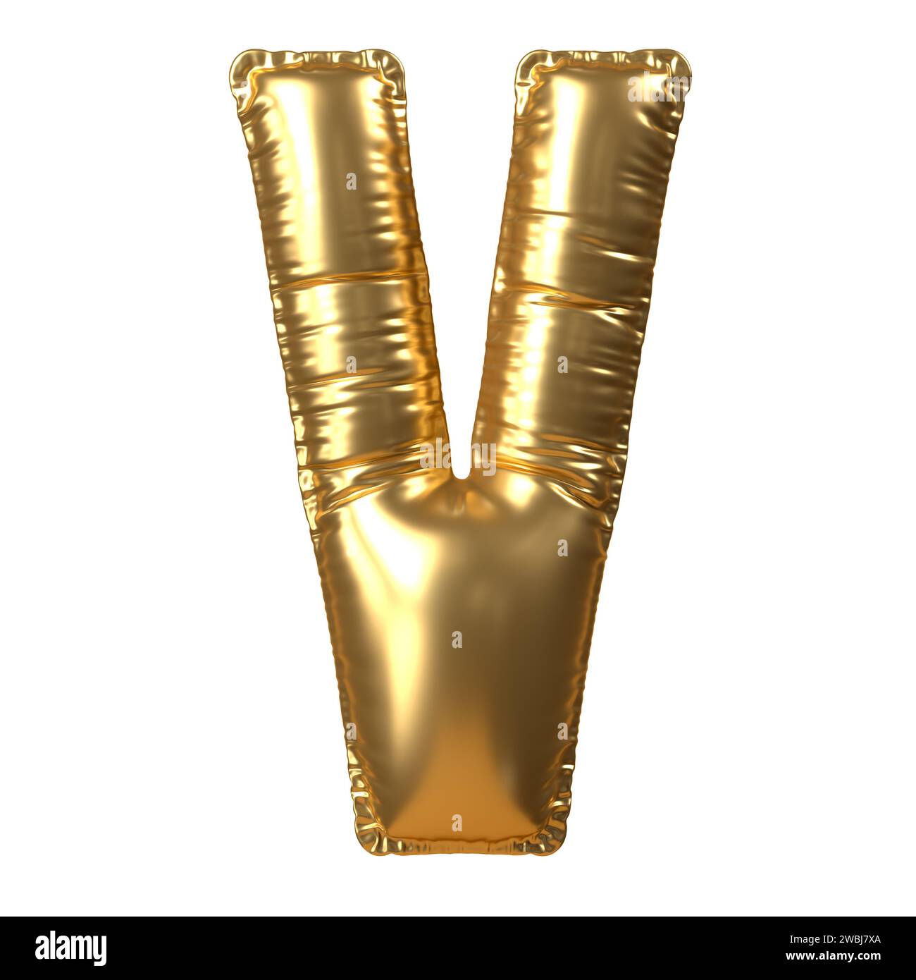 Gold Balloon Letter V Stock Photo - Alamy