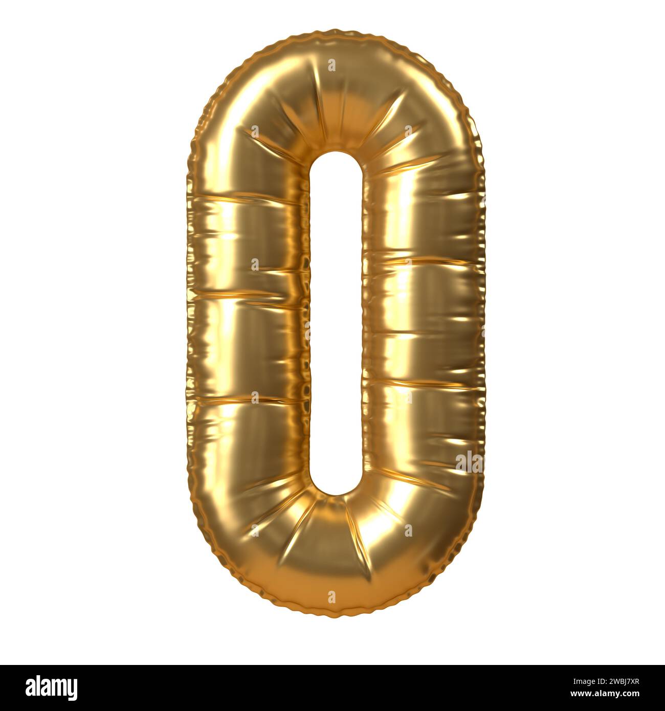 3D Gold Balloon Number 0 Stock Photo - Alamy
