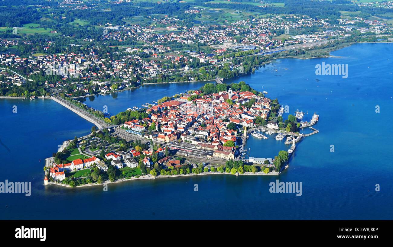 Luft luftbild Bodensee Lindau Altstadt Luft luftbild Bodensee Lindau ...