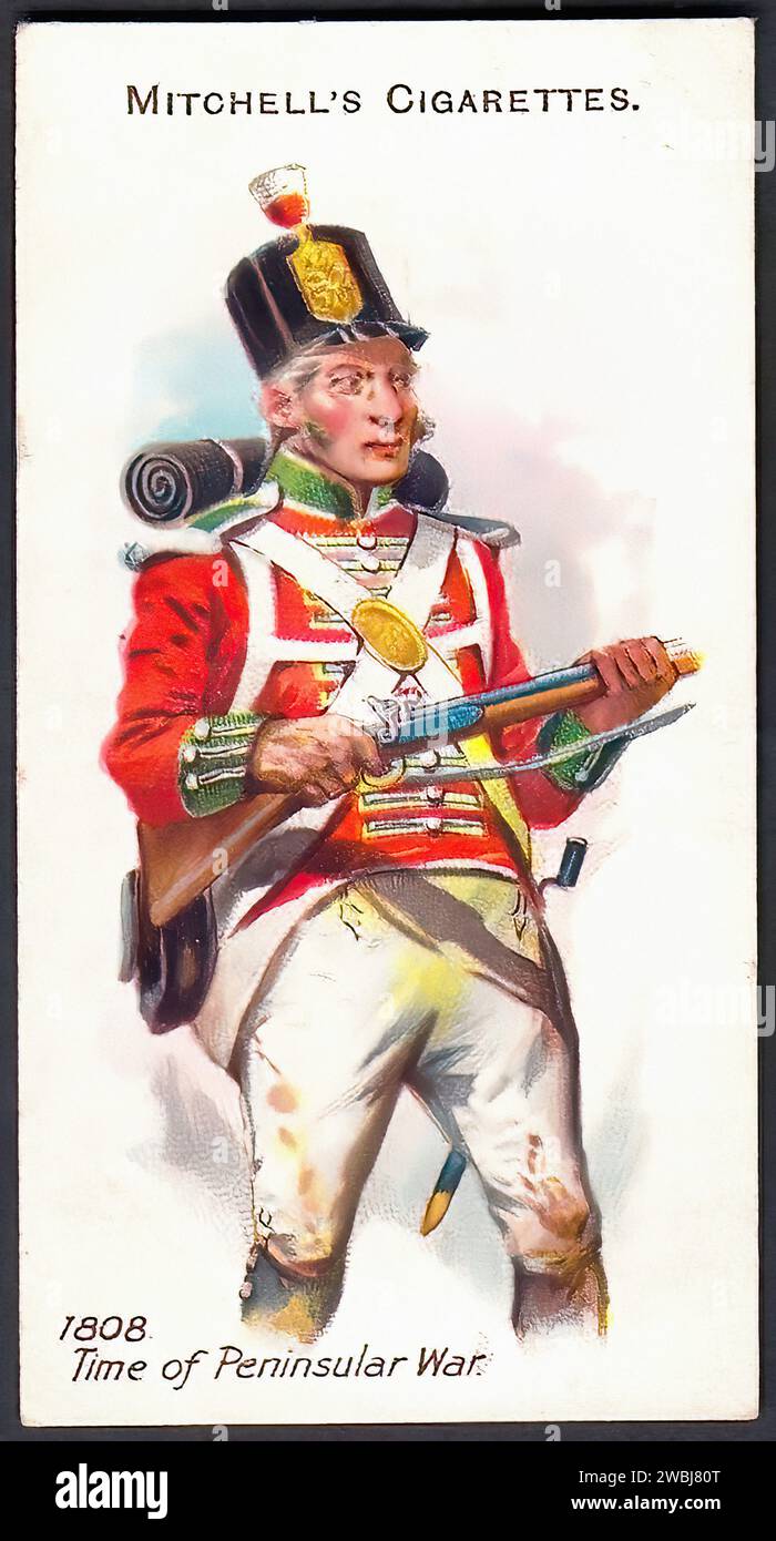 Soldier 54th Foot Regiment - Vintage Cigarette Card Illustration Stock ...