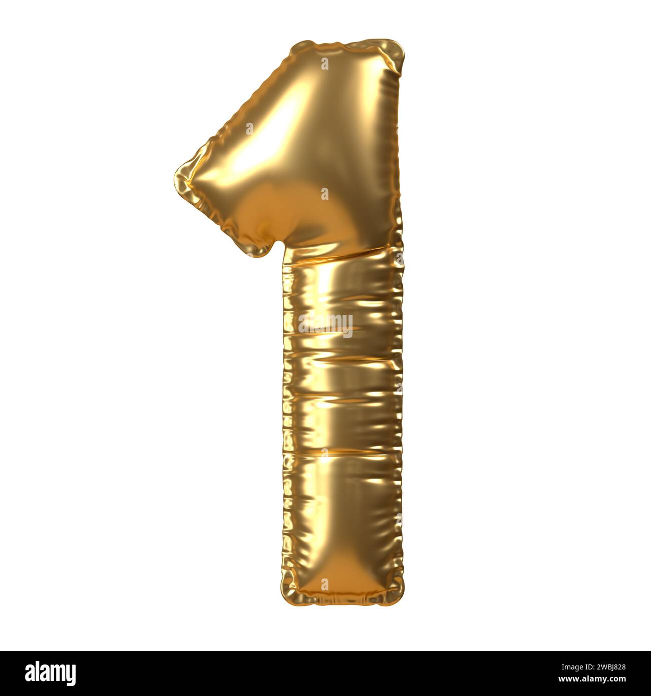 3D Gold Balloon Number 1 Stock Photo - Alamy