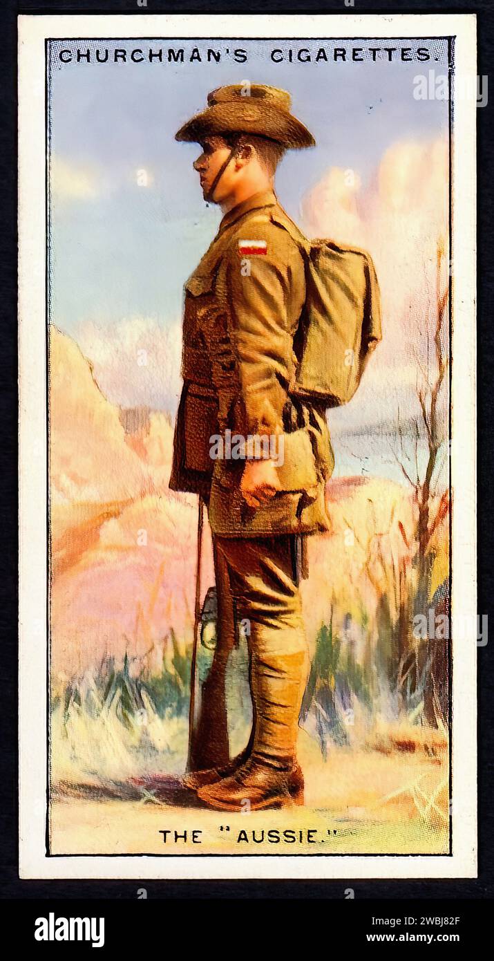 The Aussie - Vintage Cigarette Card Illustration Stock Photo - Alamy