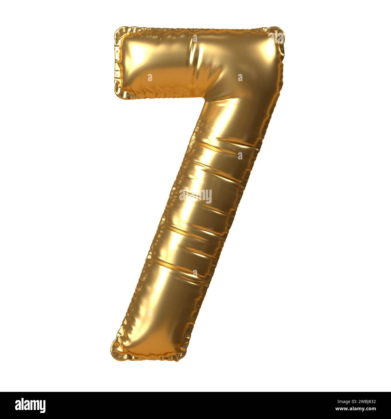 3D Gold Balloon Number 7 Stock Photo - Alamy