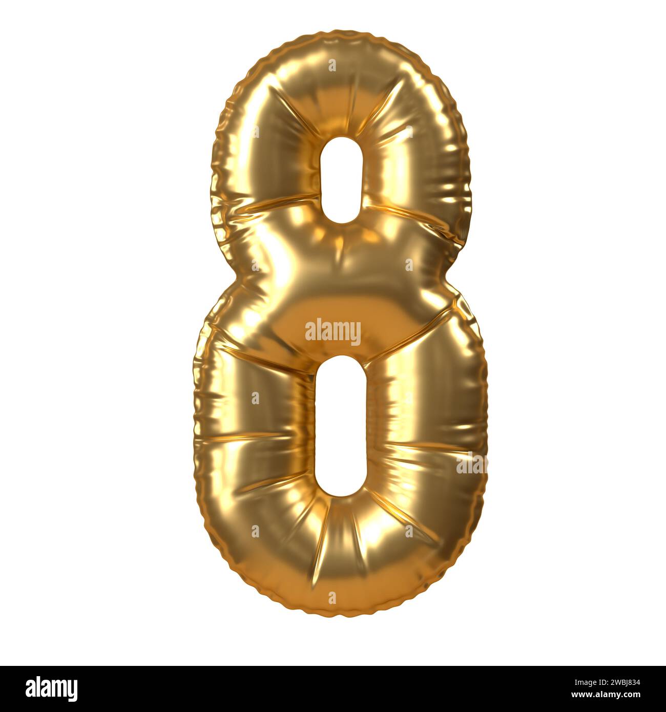 3D Gold Number 8 Balloon Stock Photo - Alamy