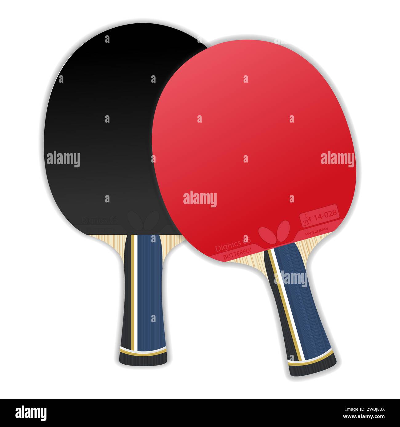 Realistic tennis racket. Rackets for table tennis. Ping pong. Butterfly ... Realistic tennis racket. Rackets for table tennis. Ping pong. Butterfly ...
