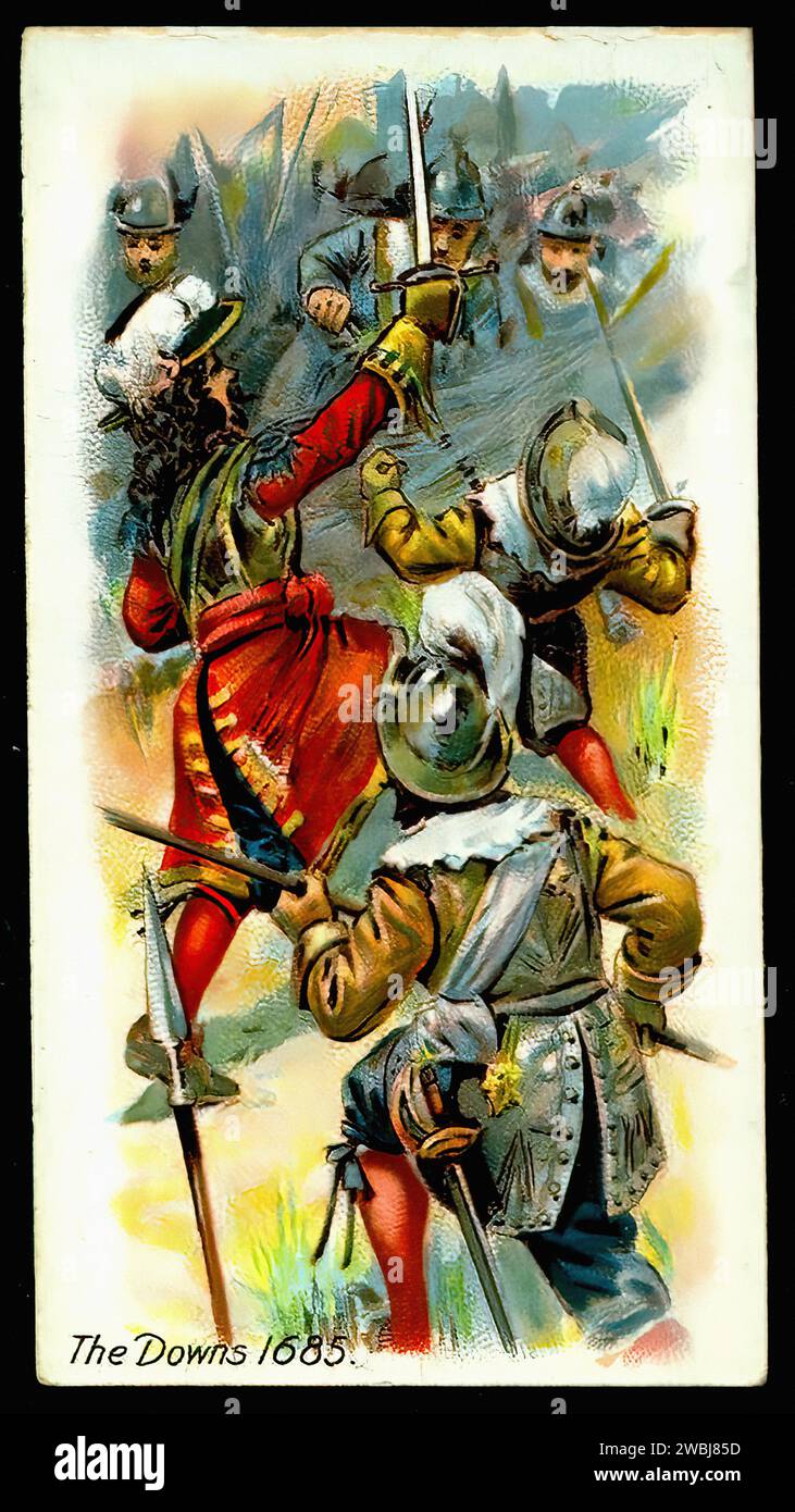 The Grenadier Guards, Battle of The Downs 1685 - Vintage Cigarette Card ...
