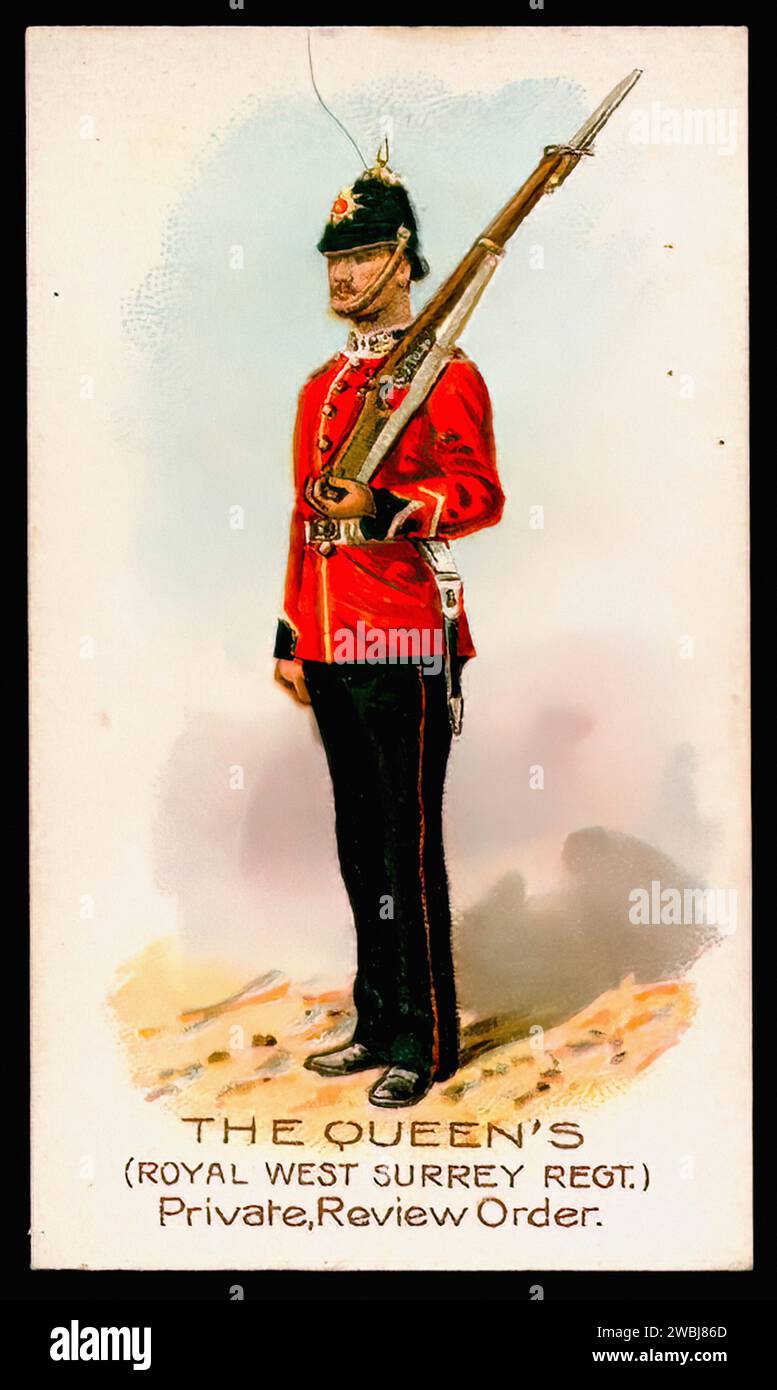 The Queens, Royal West Surrey Regiment - Vintage Cigarette Card ...