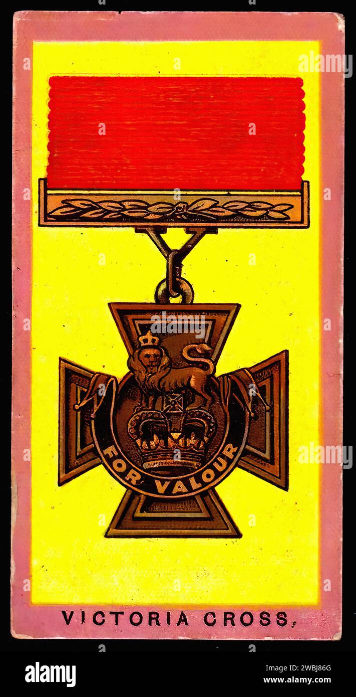 The Victoria Cross - Vintage Cigarette Card Illustration Stock Photo ...