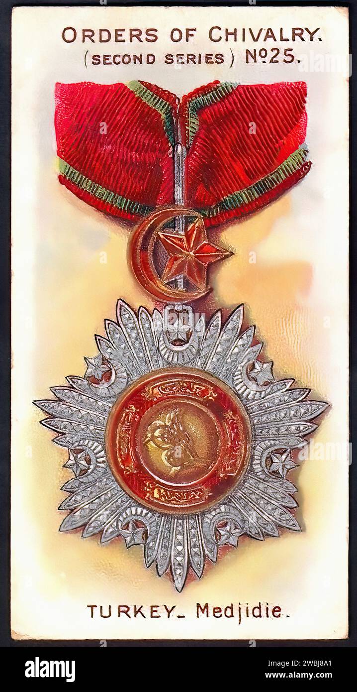 Turkish Medal - Vintage Cigarette Card Illustration Stock Photo - Alamy