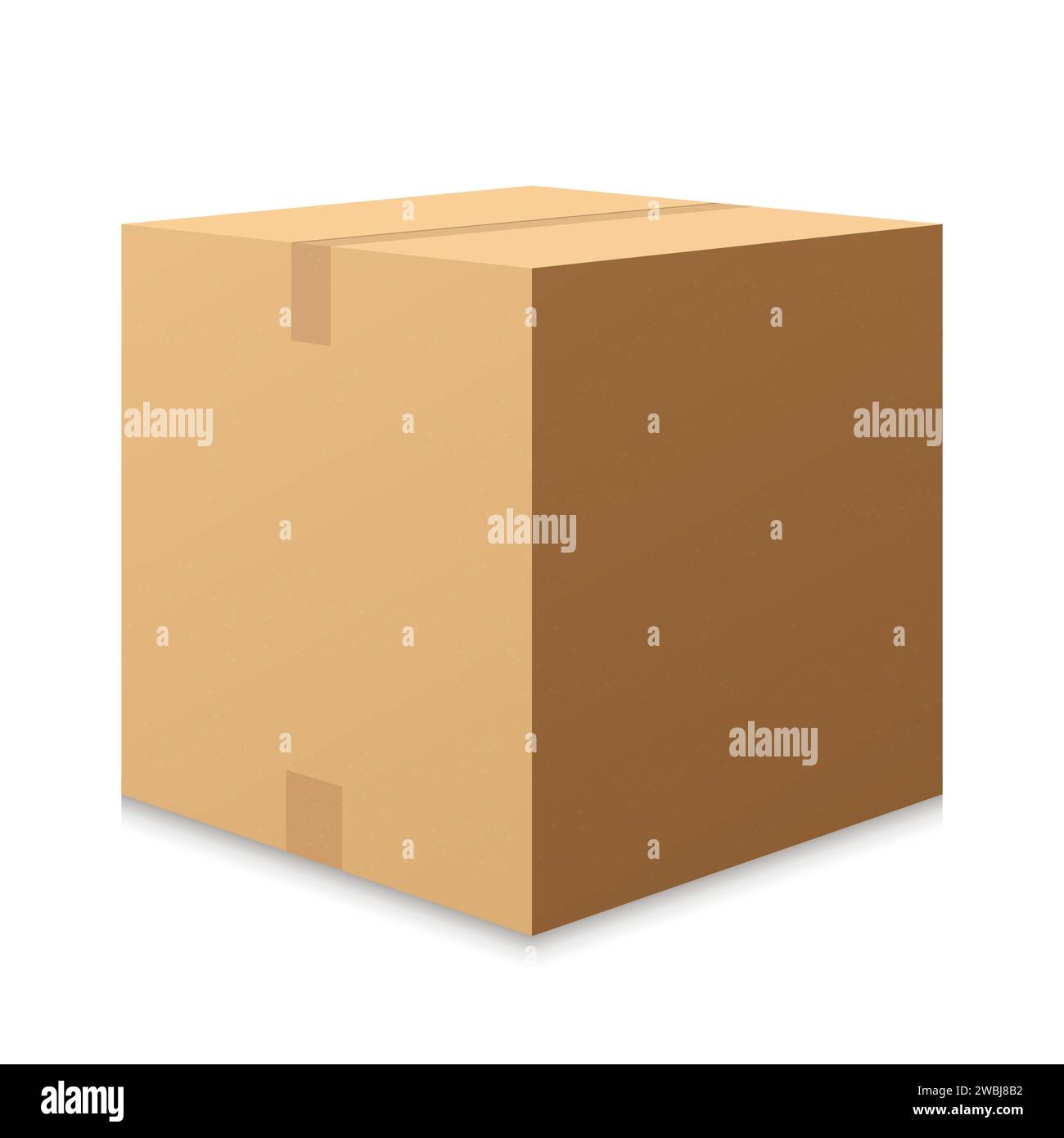 Orange box . Mock up Orange cardboard package box. Realistic box mockup ...