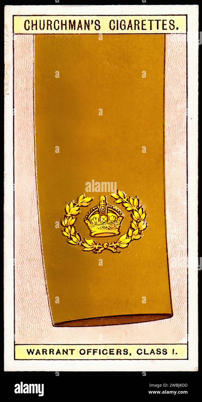 Warrant Officers, Class I 001 - Vintage Cigarette Card Illustration ...