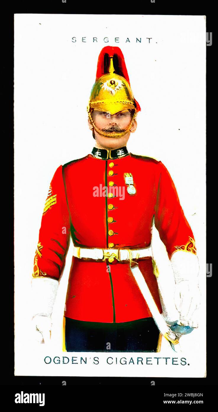 1st Dragoon Guards - Vintage Cigarette Card Illustration Stock Photo ...