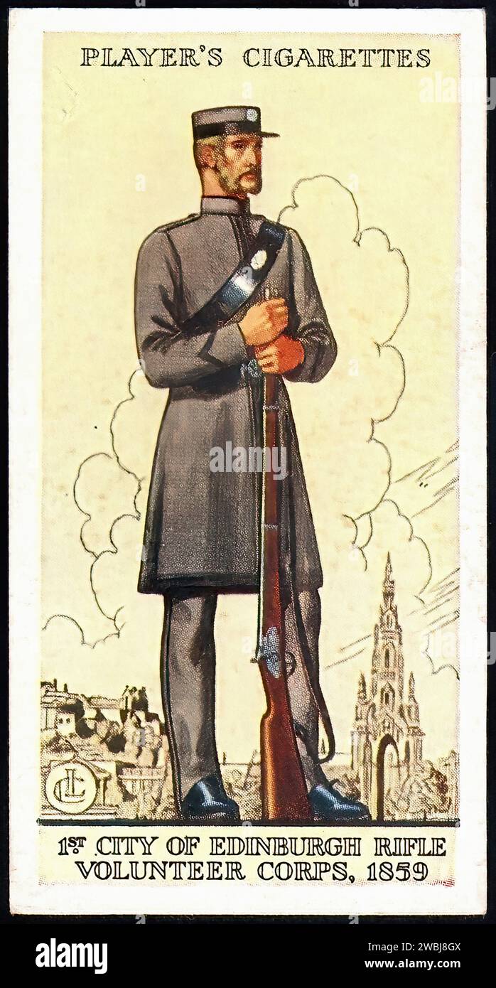 1st City of Edinburgh Rifle Volunteer - Vintage Cigarette Card ...