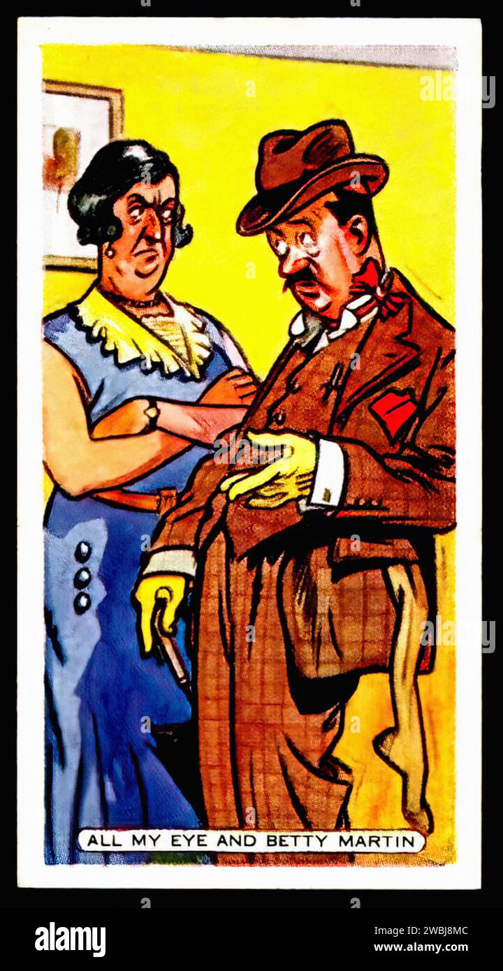 All my eye and Betty Martin - Vintage Cigarette Card Illustration Stock ...