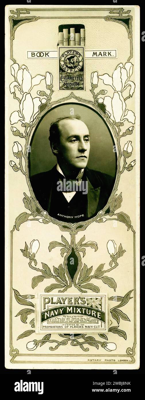 Anthony Hope - Vintage Cigarette Card Illustration Stock Photo - Alamy