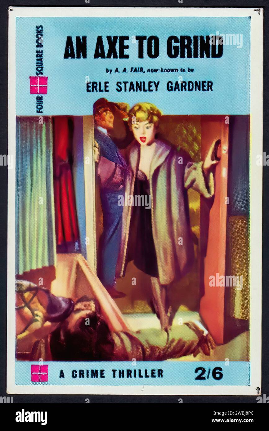 An Axe to Grind - Vintage Cigarette Card Illustration Stock Photo - Alamy