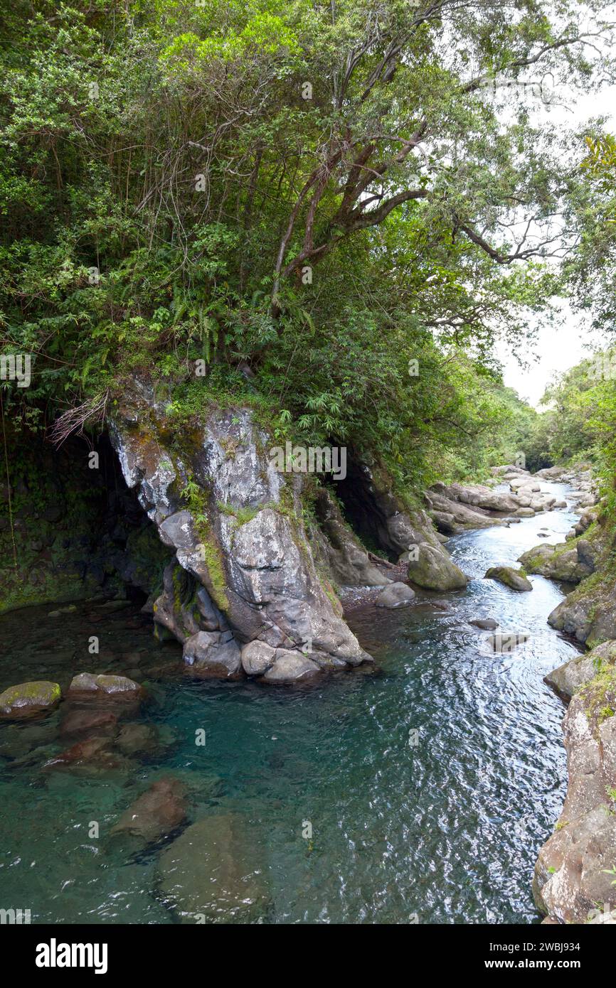 End of the Bassin Lucie (Lucie Basin) hundred meters down the Rivière ...