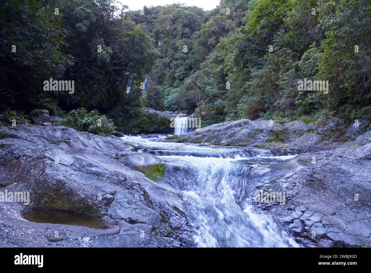 The Cascade de Grand Galet (Grand Galet Falls) in the background ...