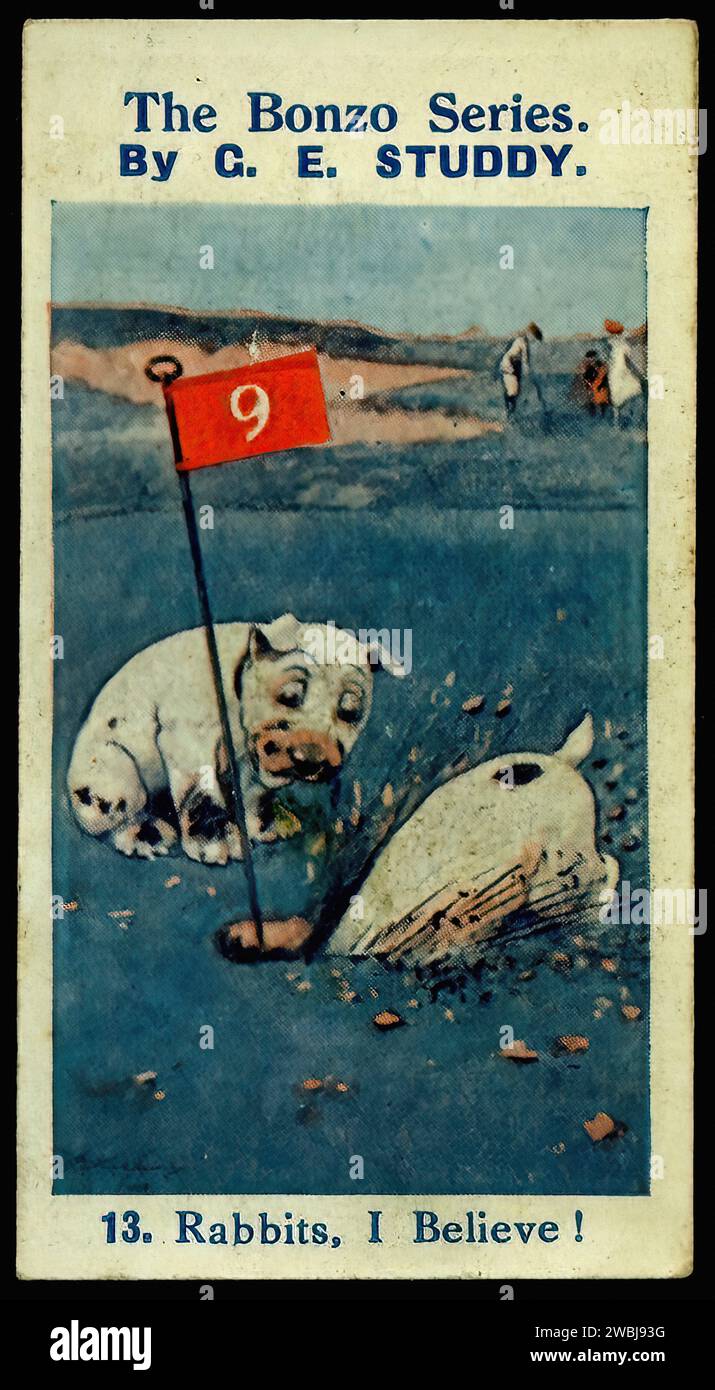 Bonzo by G.E.Studdy00001 - Vintage Cigarette Card Illustration Stock ...