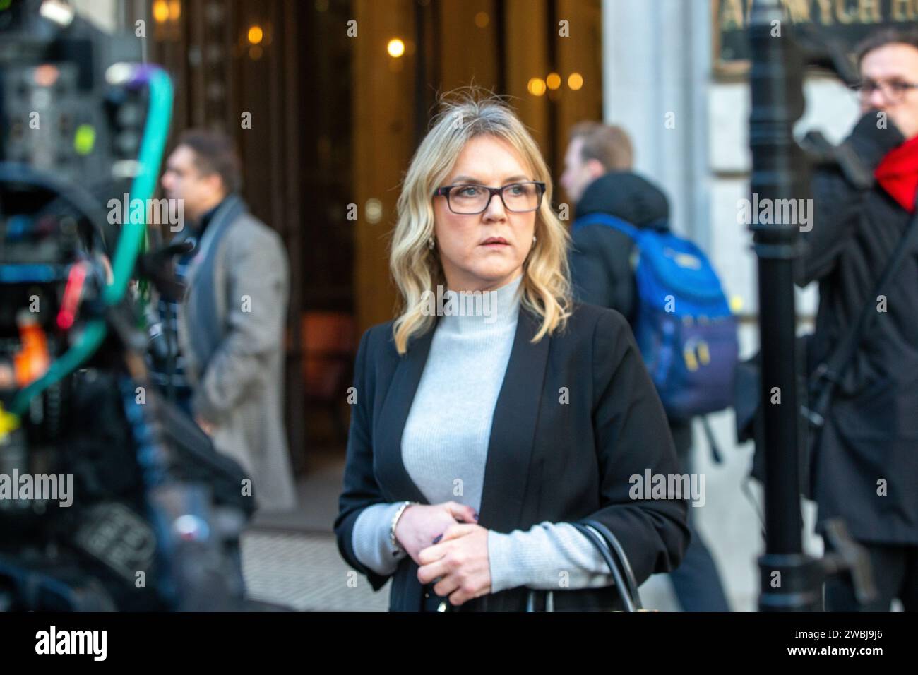 London, England, UK. 11th Jan, 2024. JANET SKINNER, former sub-postmaster is seen outside Post ...