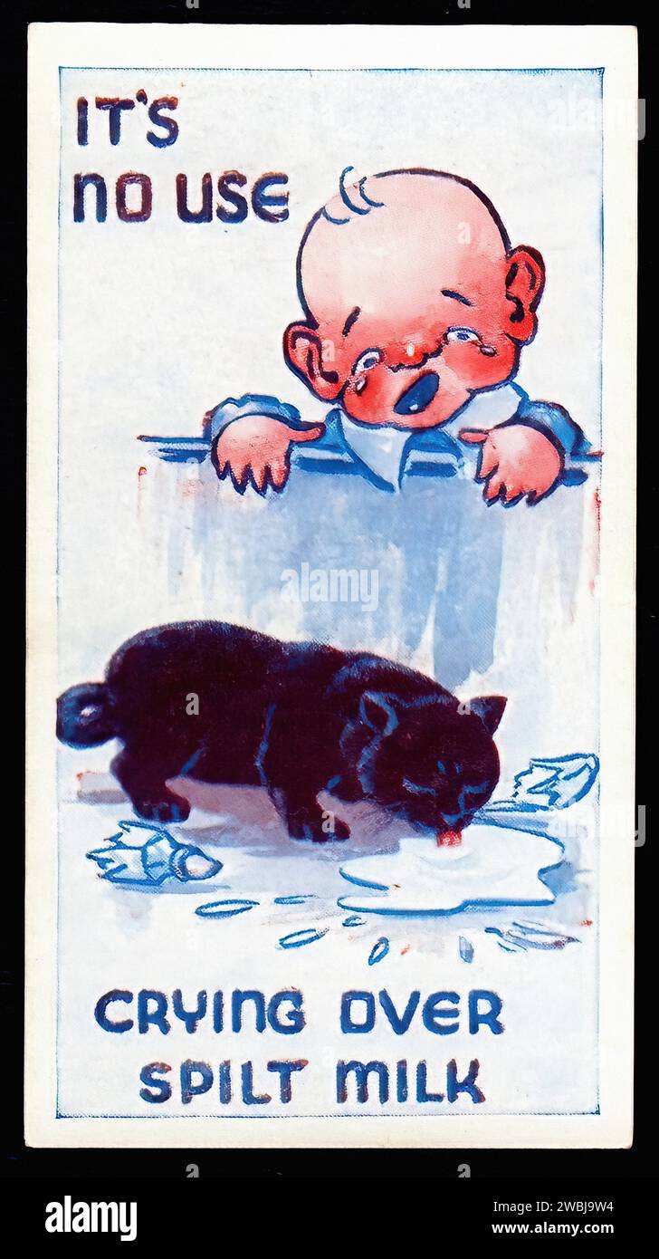 It's no use crying over spilt milk - Vintage Cigarette Card ...