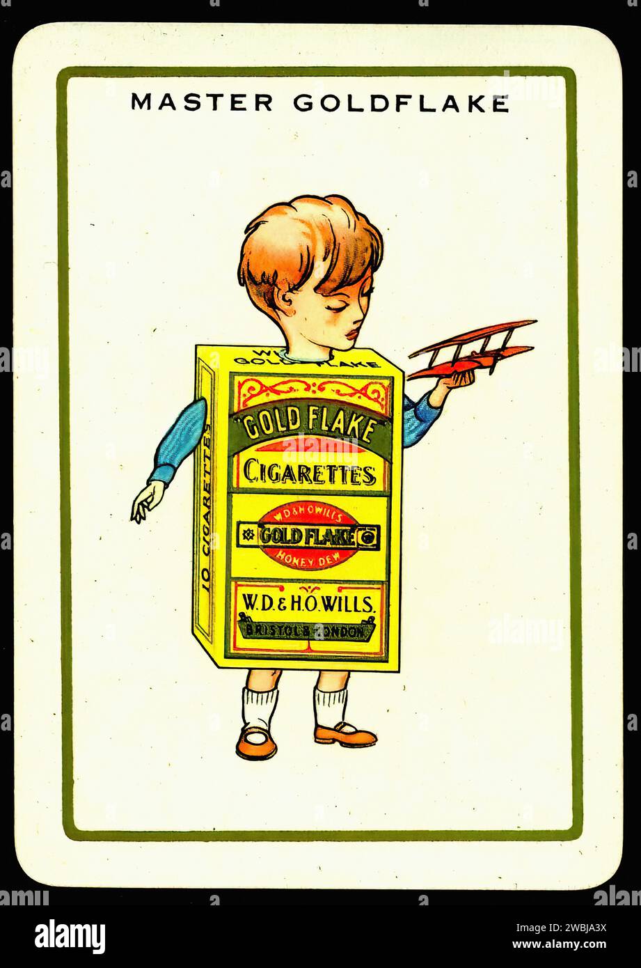 Master Goldflake. - Vintage Cigarette Advertisment Card Illustration ...