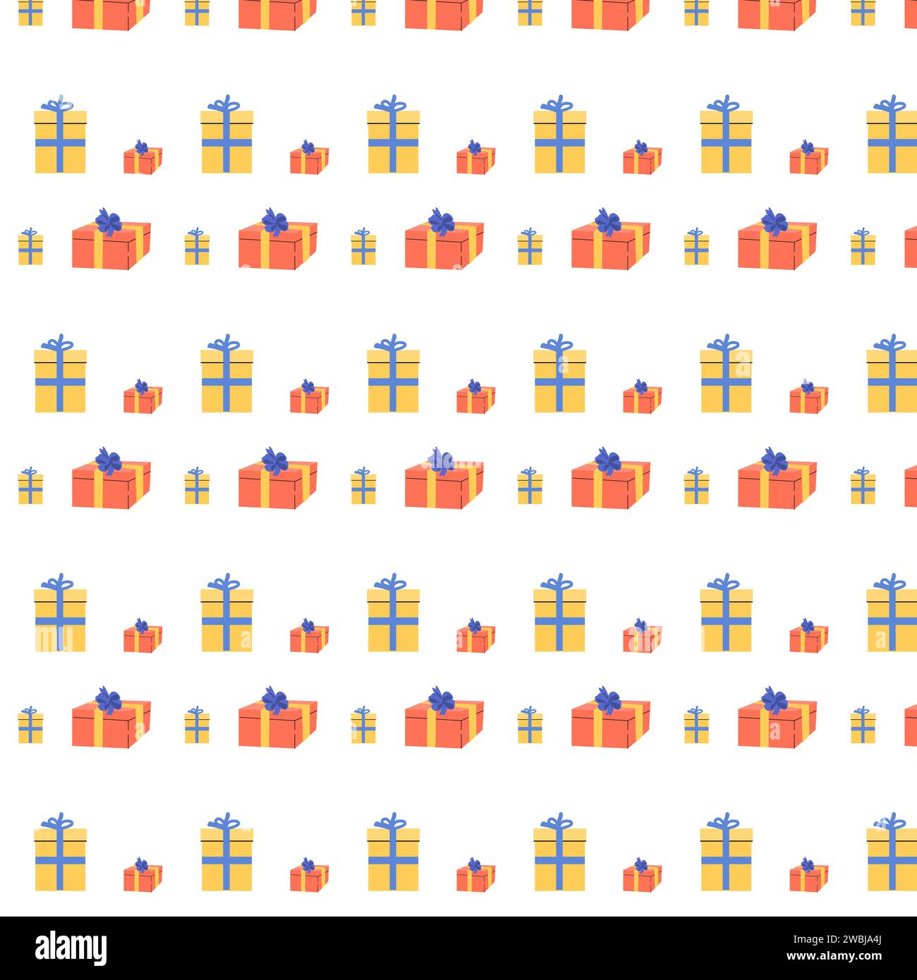 cartoon gift box seamless pattern isolated. Vector illustration with ...